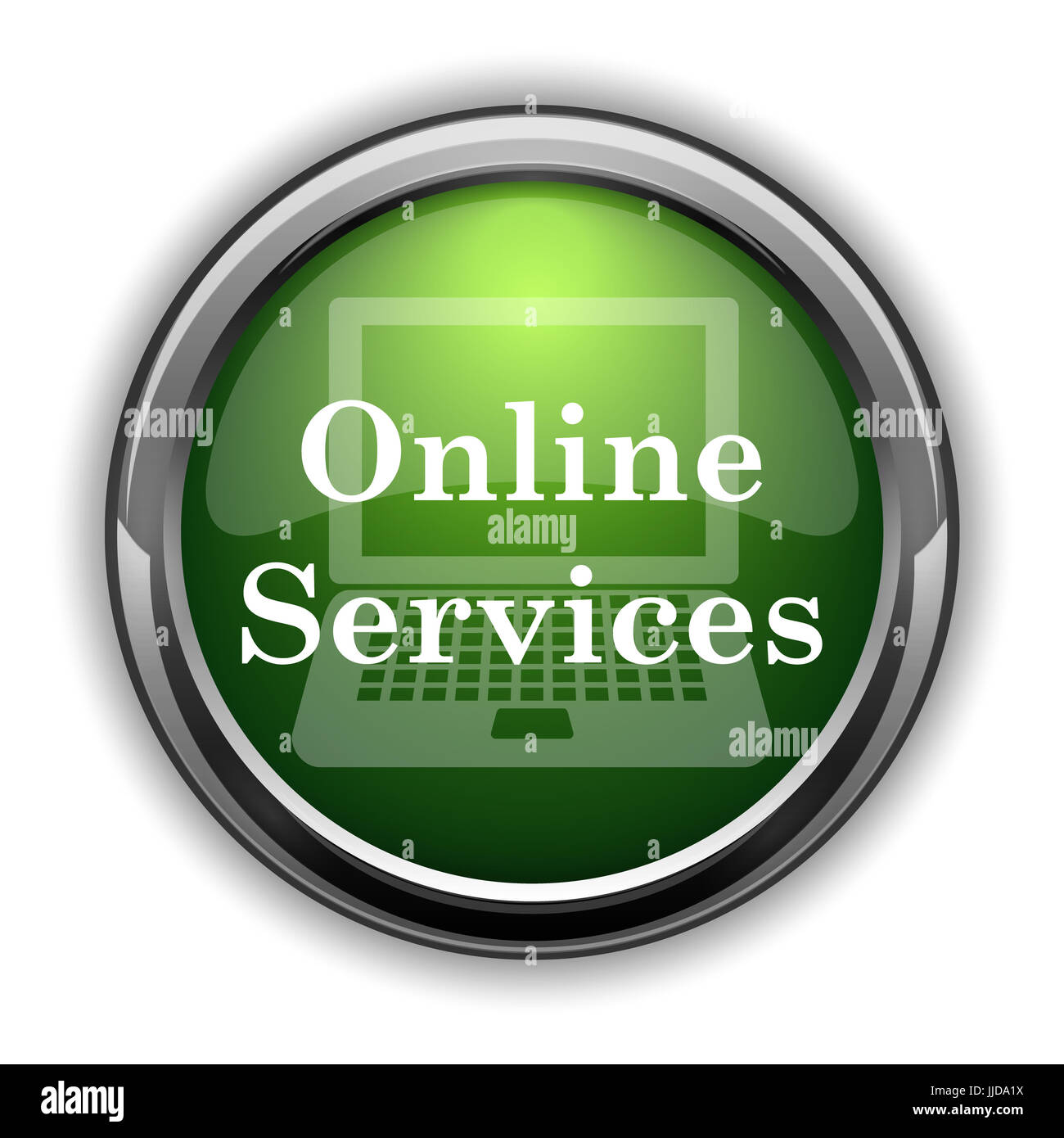 Online services icon. Online services website button on white ...
