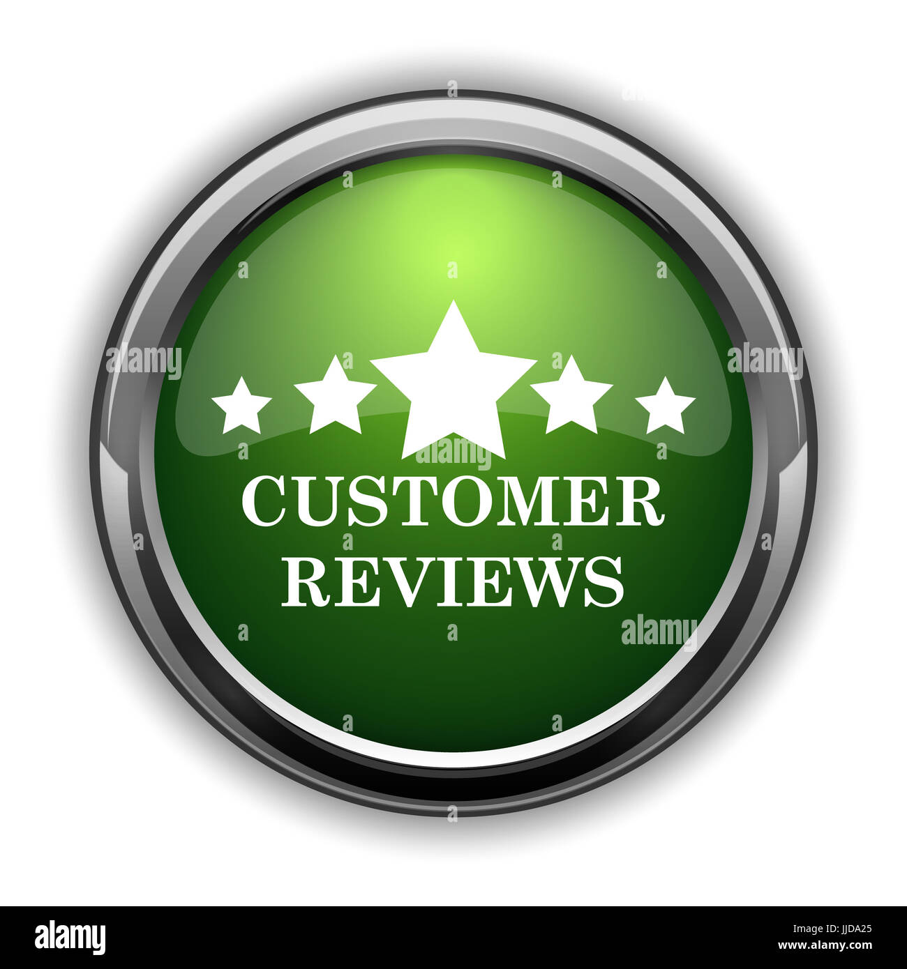 Customer reviews icon. Customer reviews website button on white ...
