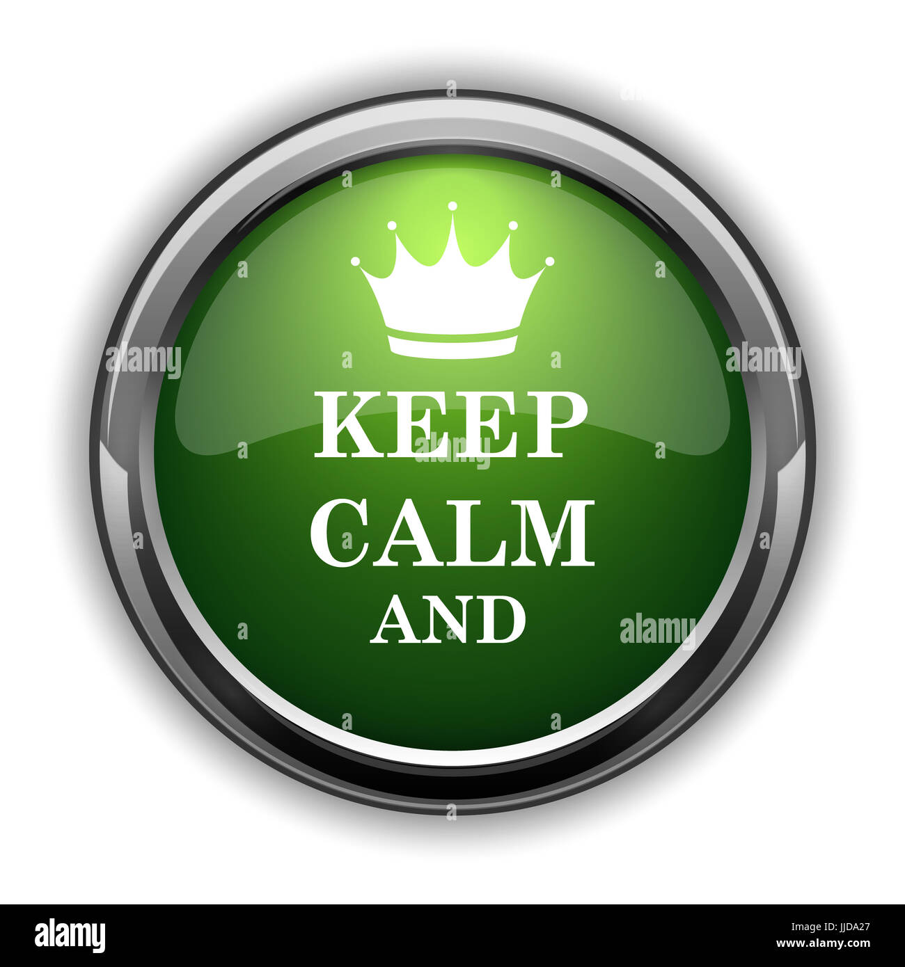 Keep Calm Crown Symbol White