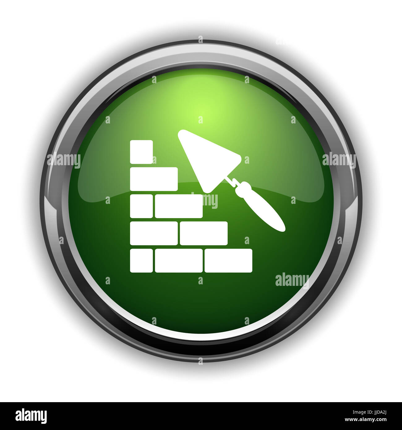 Building wall icon. Building wall website button on white background ...
