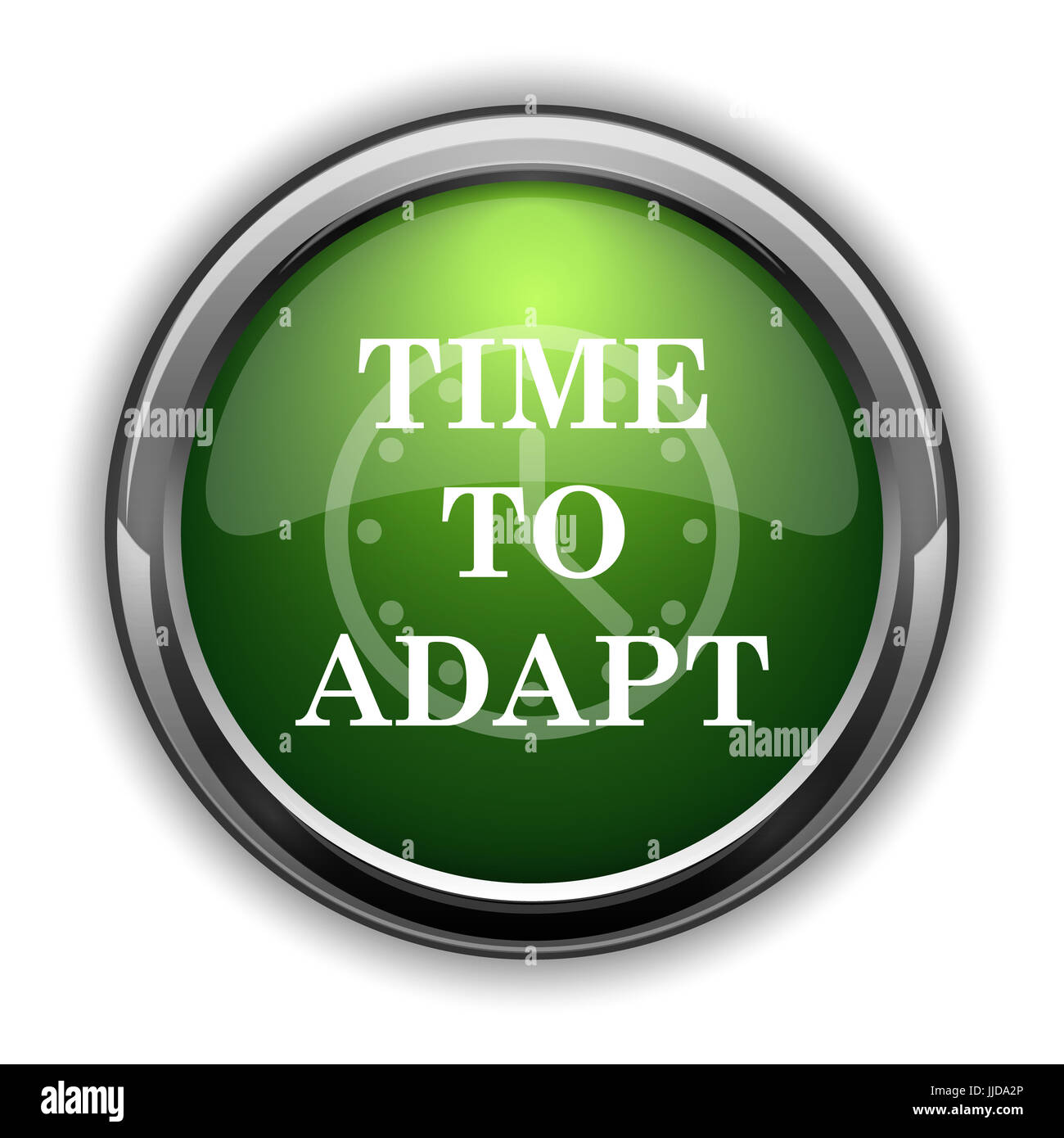 Time to adapt icon. Time to adapt website button on white background ...