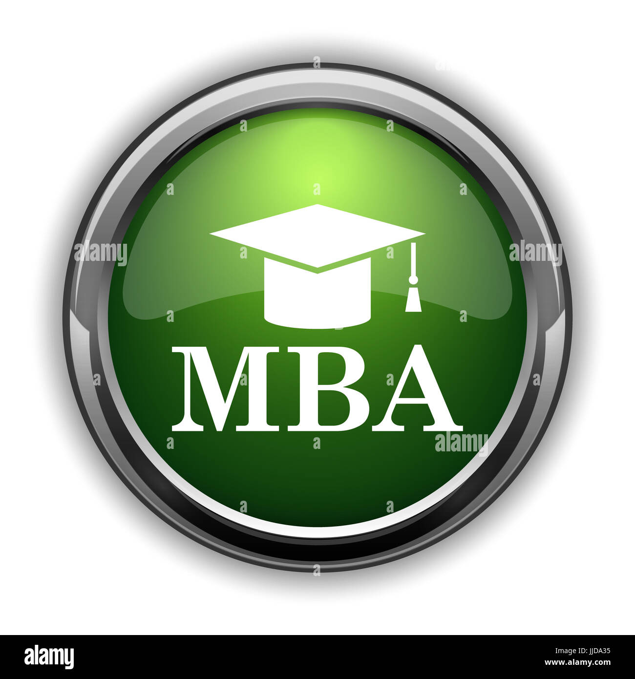 MBA icon. MBA website button on white background Stock Photo - Alamy