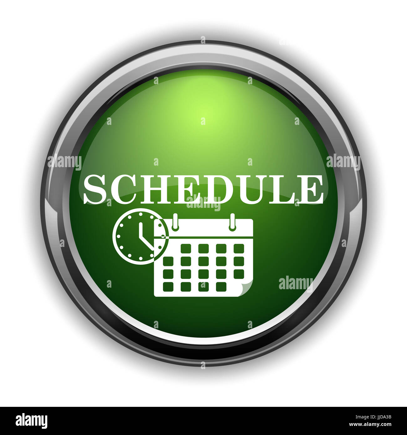 Schedule icon. Schedule website button on white background Stock Photo ...