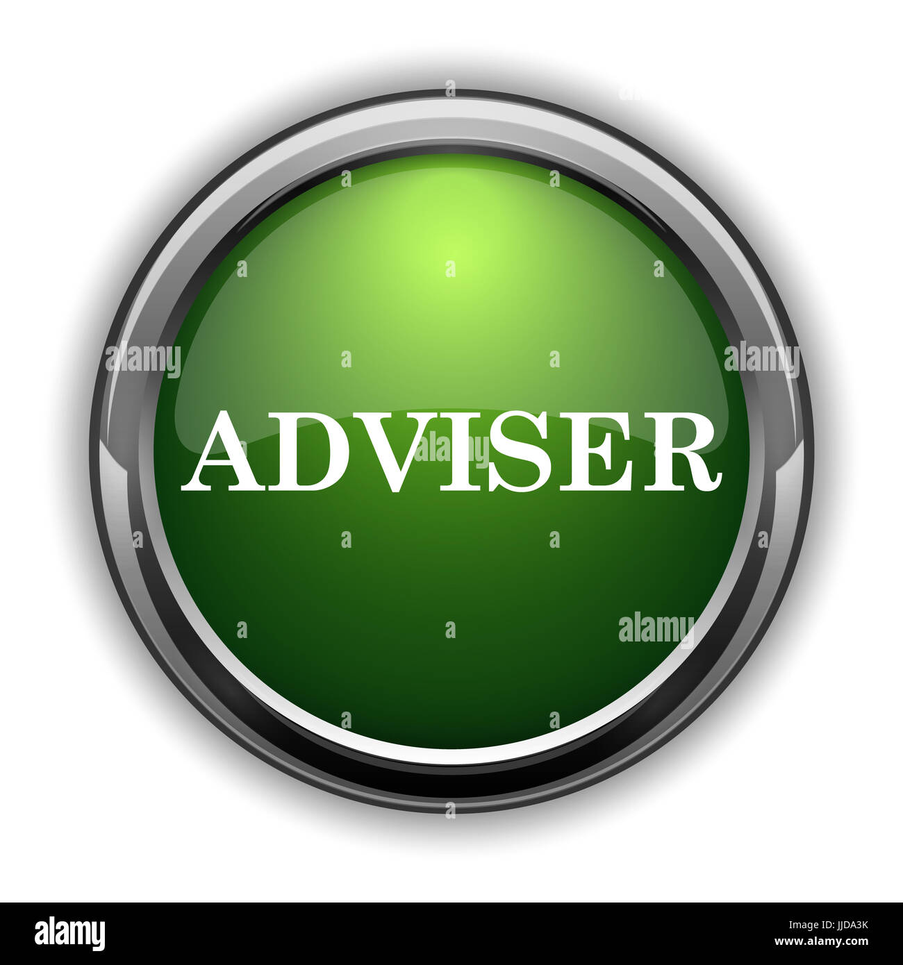 Adviser icon. Adviser website button on white background Stock Photo ...