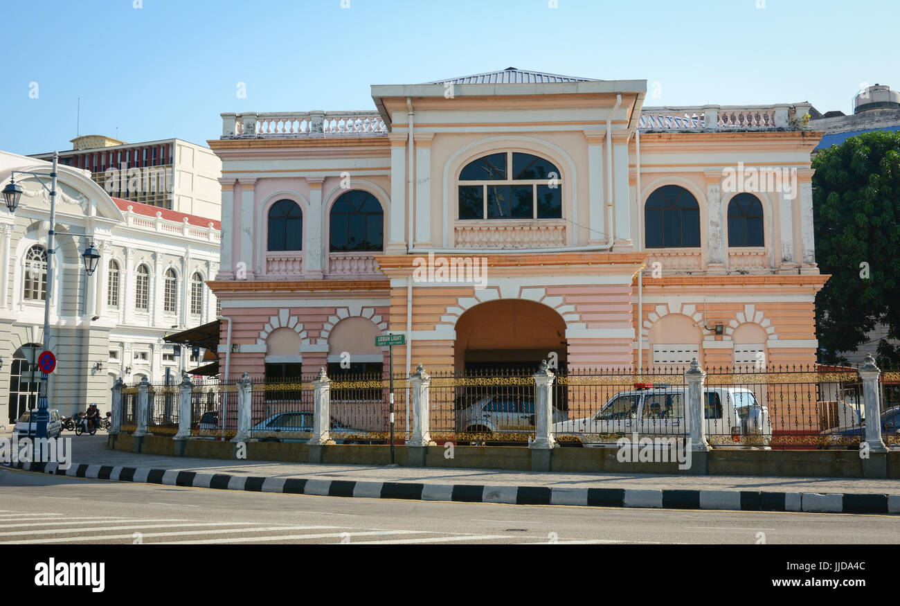Penang, Malaysia - Mar 10, 2016. British colonial buildings at George ...