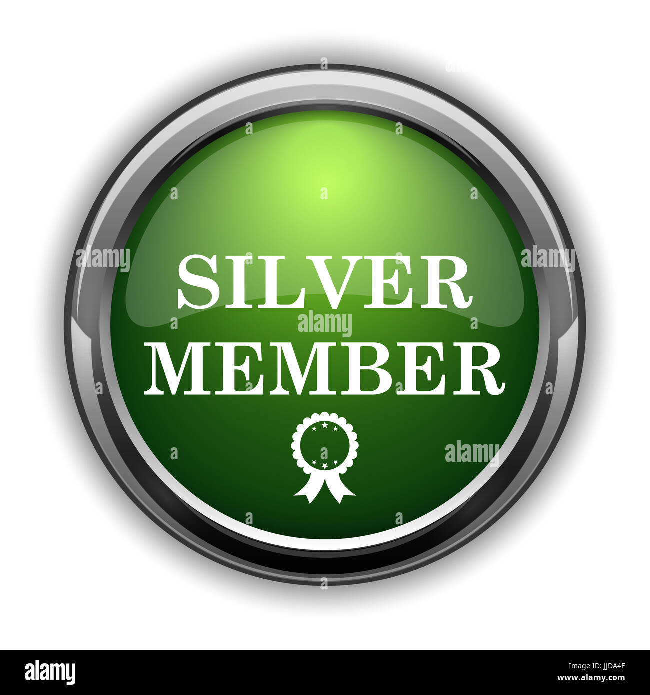 Silver member icon. Silver member website button on white background ...