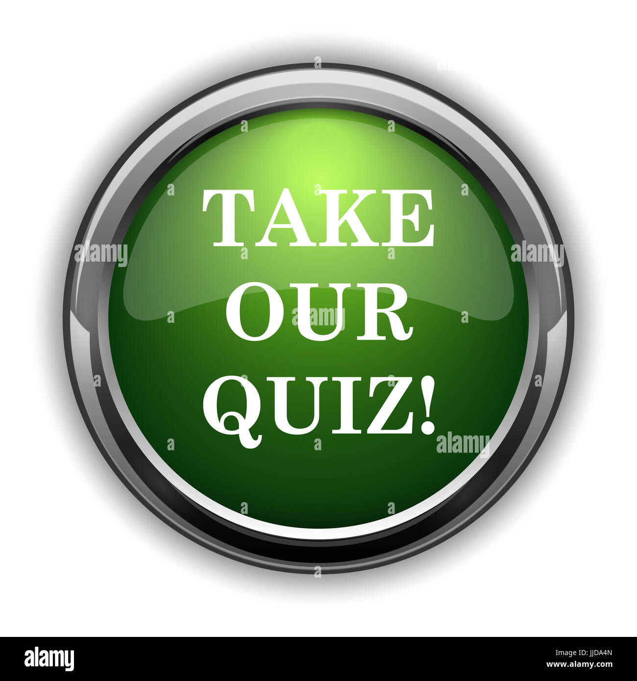 Take our quiz icon. Take our quiz website button on white background ...