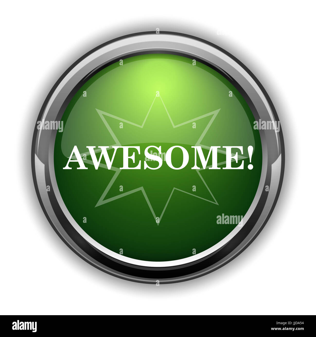 Awesome icon. Awesome website button on white background Stock Photo ...