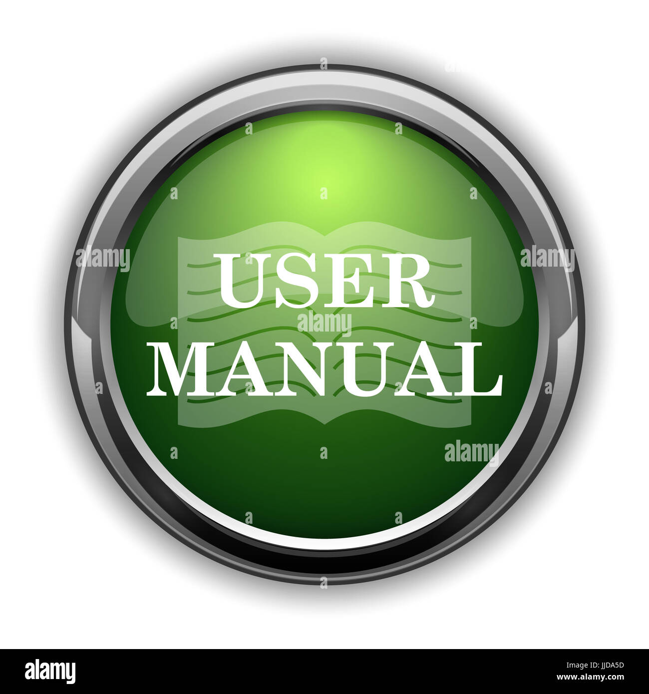User manual icon. User manual website button on white background Stock ...