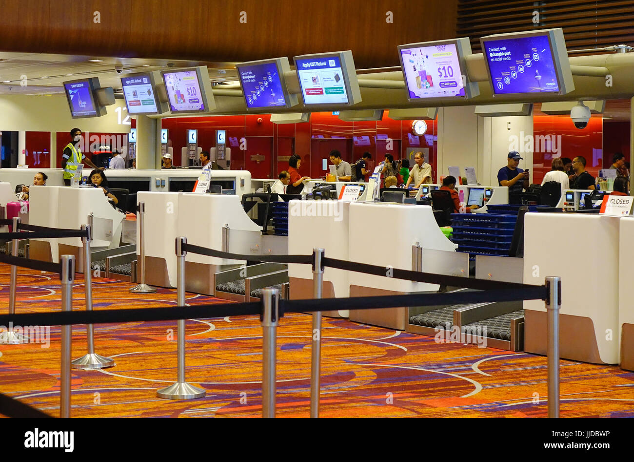 Singapore - Jun 14, 2017. Check-in Counters at Terminal 3 of Changi ...