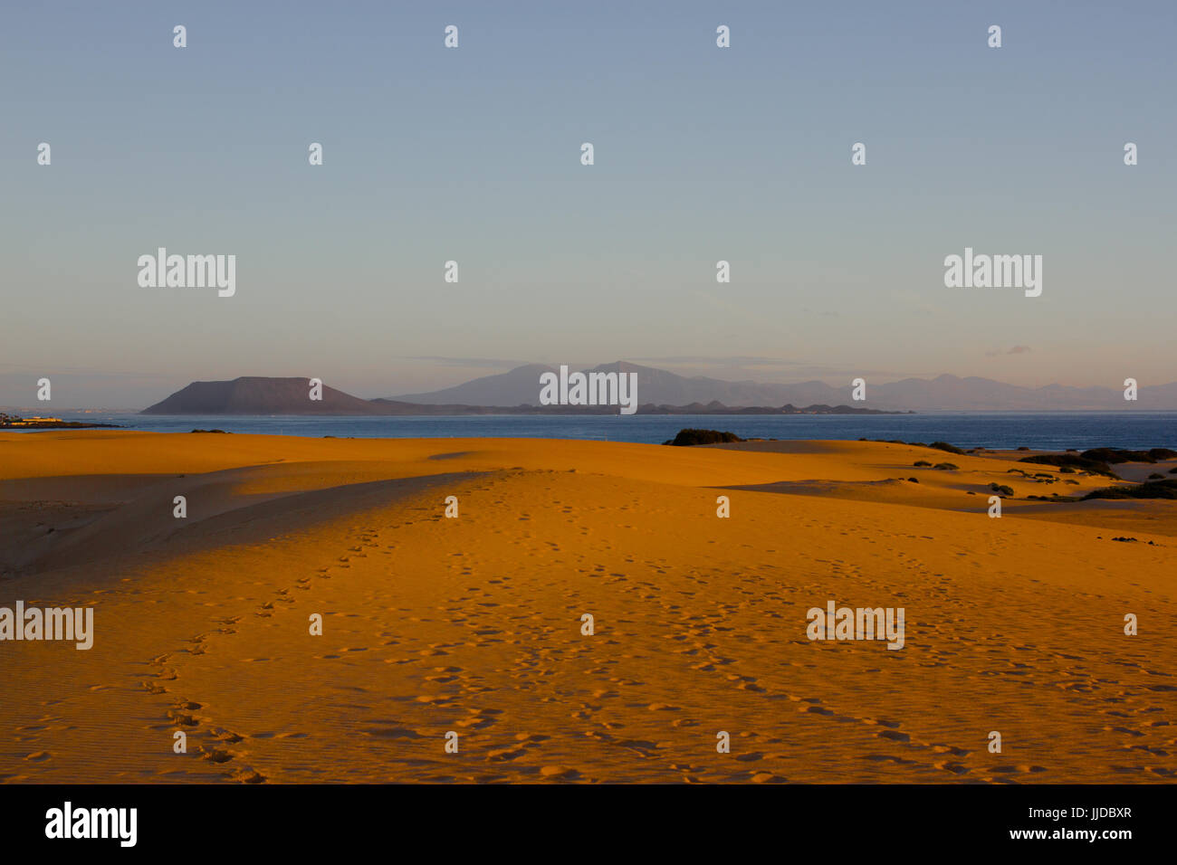 Bright sand and sky at Atlantic ocean background. Sahara dunes, beauty ...