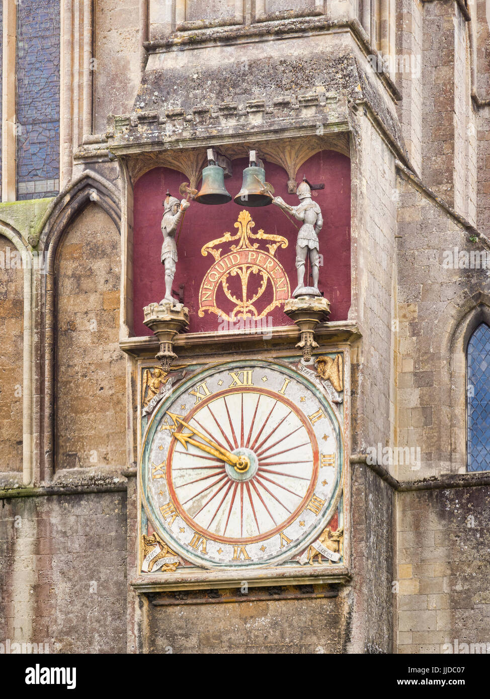 Wells cathedral clock hi-res stock photography and images - Alamy