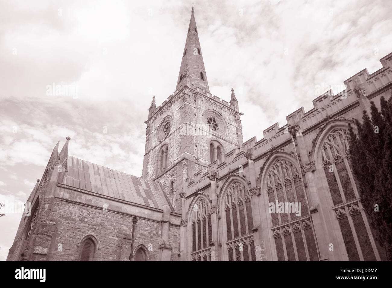 Holy Trinity Church; Stratford Upon Avon; England; UK in Black and ...