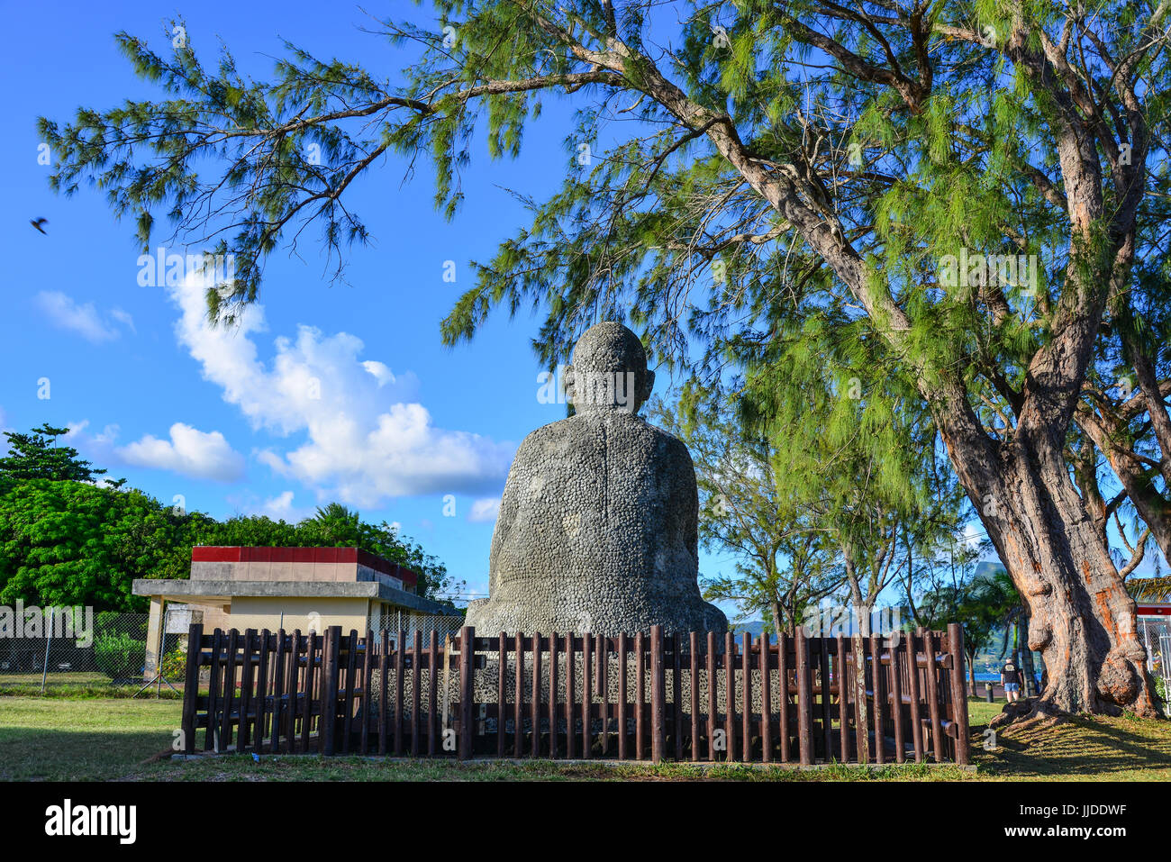 God statue at public park in Mahebourg, Mauritius. Mauritius, an Indian ...