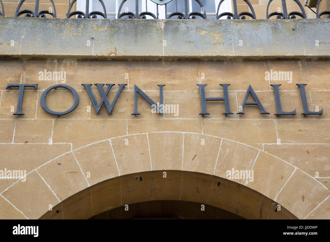 Town Hall Sign on Building Facade Stock Photo - Alamy