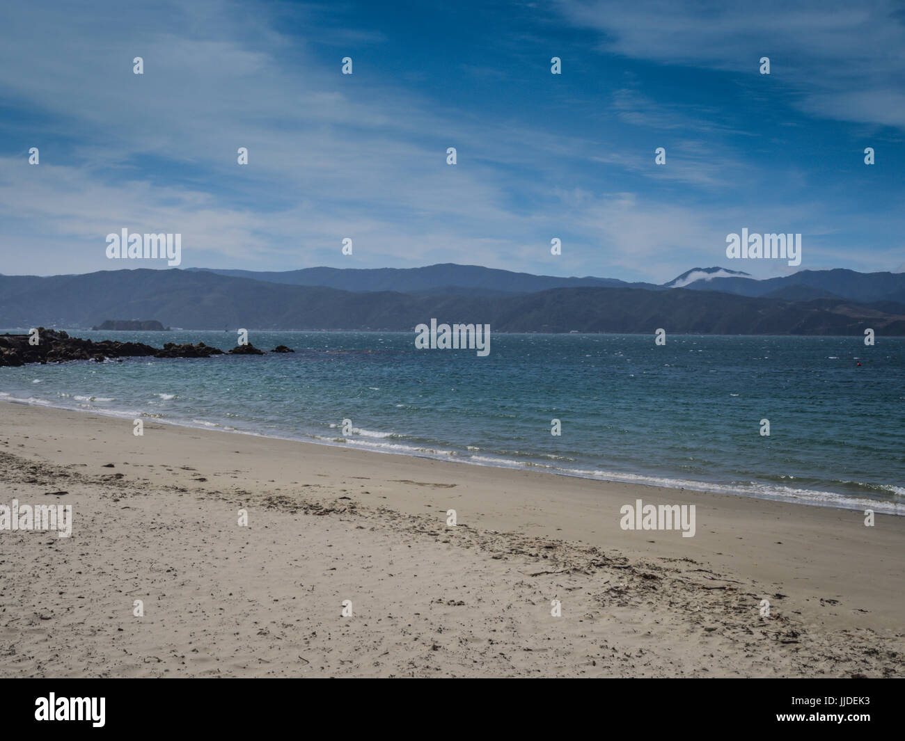 Beach Harbour View Stock Photo - Alamy