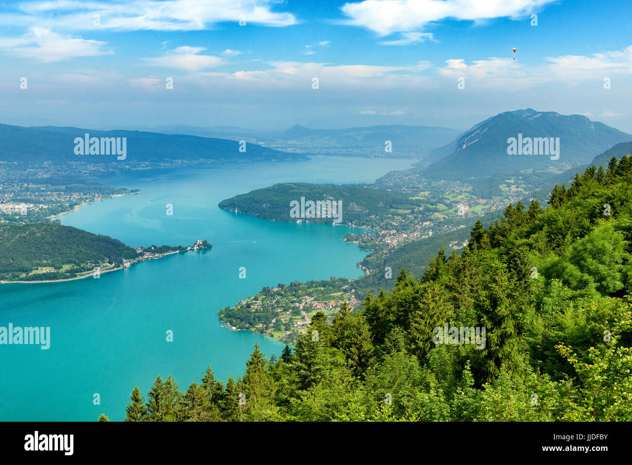 a view of the Annecy lake in the french Alps Stock Photo - Alamy