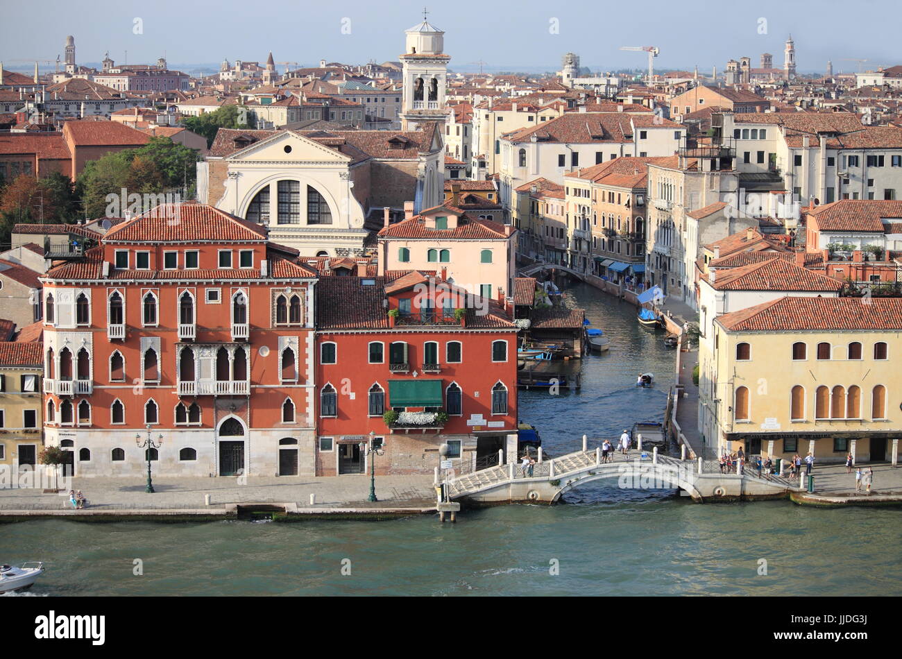 Aerial view of channels in Venice, Italy Stock Photo - Alamy