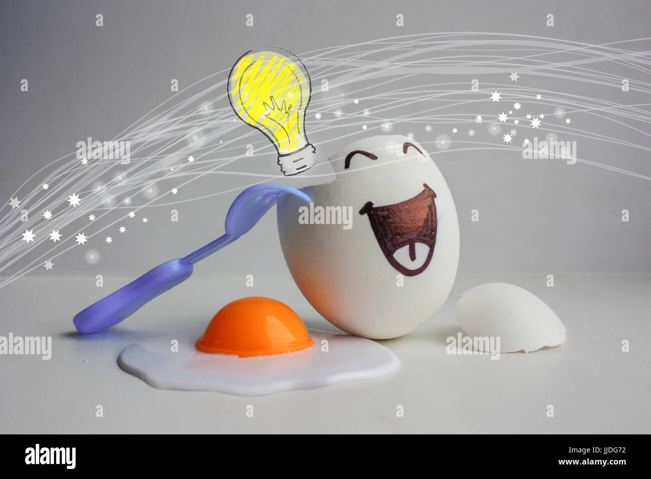 Eggs with face. Is there a brain, where is the brain, where is the mind ...