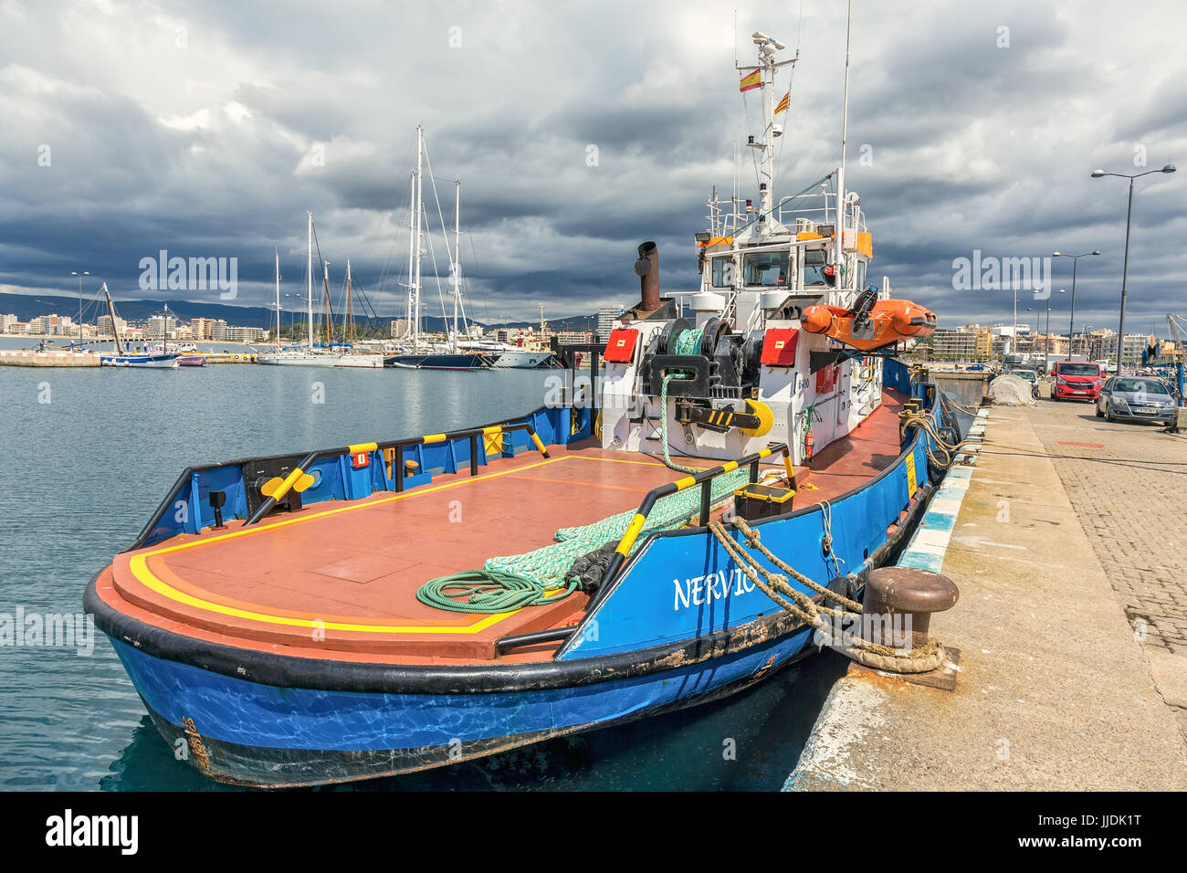 Spanish boat in port Palamos, 19 May 2017, Spain Stock Photo - Alamy