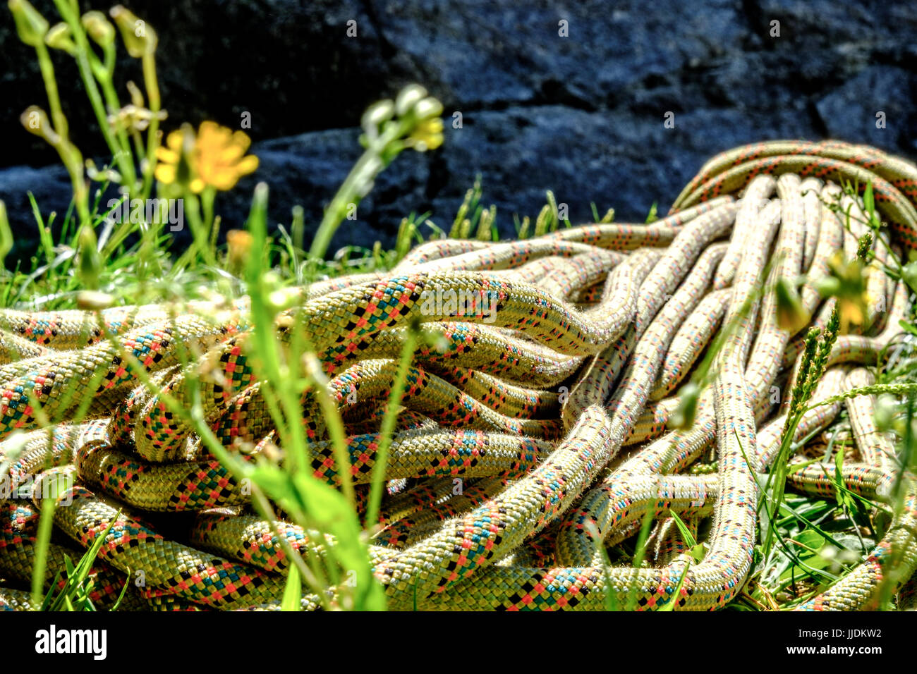 Free climbing rope Stock Photo - Alamy