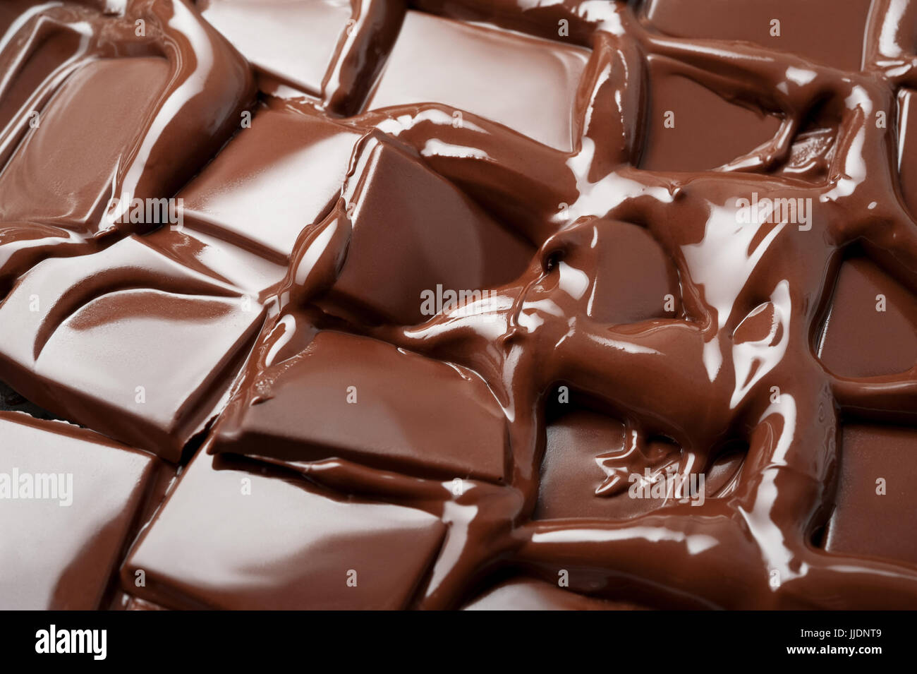 Melted slices of chocolate Stock Photo - Alamy