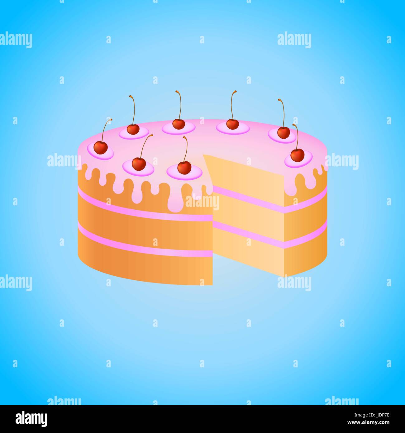 Sponge Layer Cake Stock Vector Images - Alamy