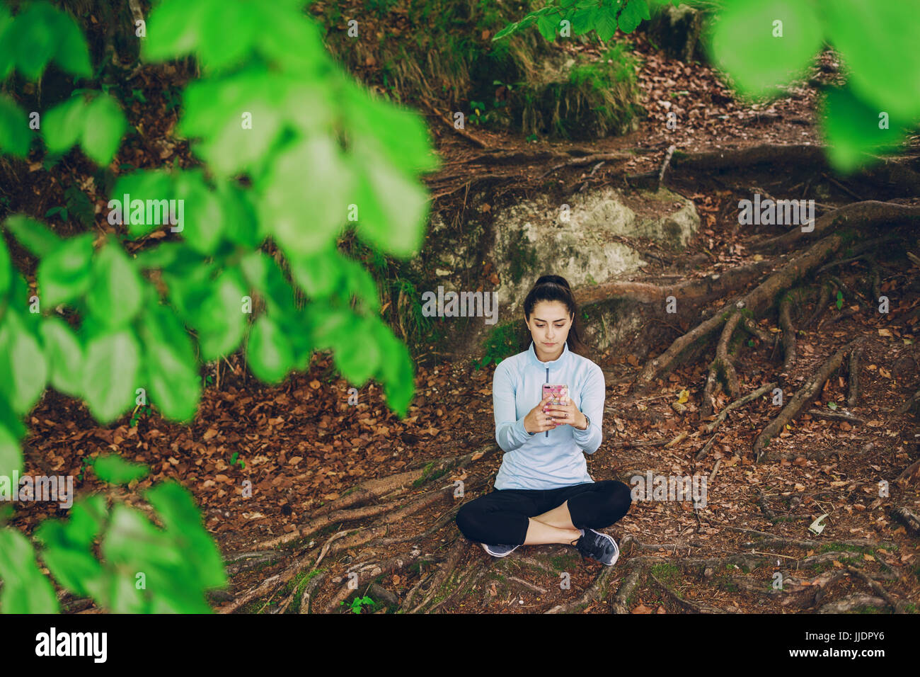girl in forest Stock Photo - Alamy