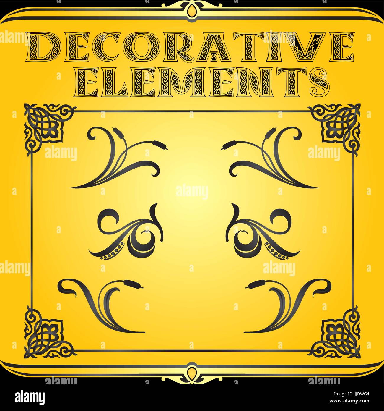 Decorative design elements and vector ornaments Stock Vector Image ...