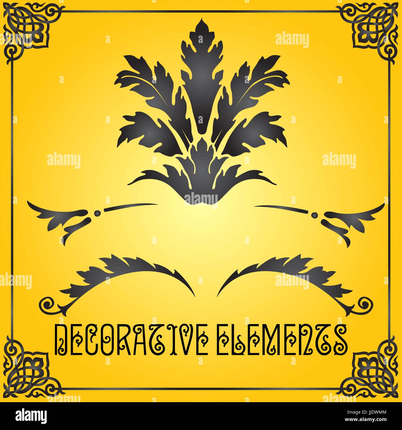 Decorative design elements and vector ornaments Stock Vector Image ...