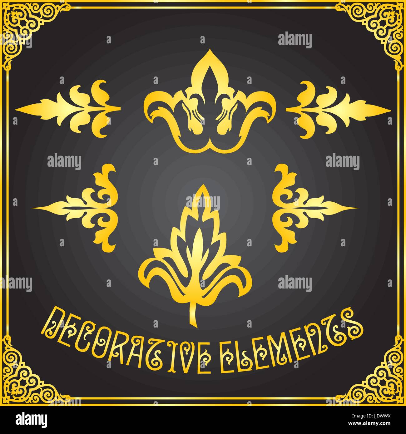 Decorative design elements and vector ornaments Stock Vector Image ...