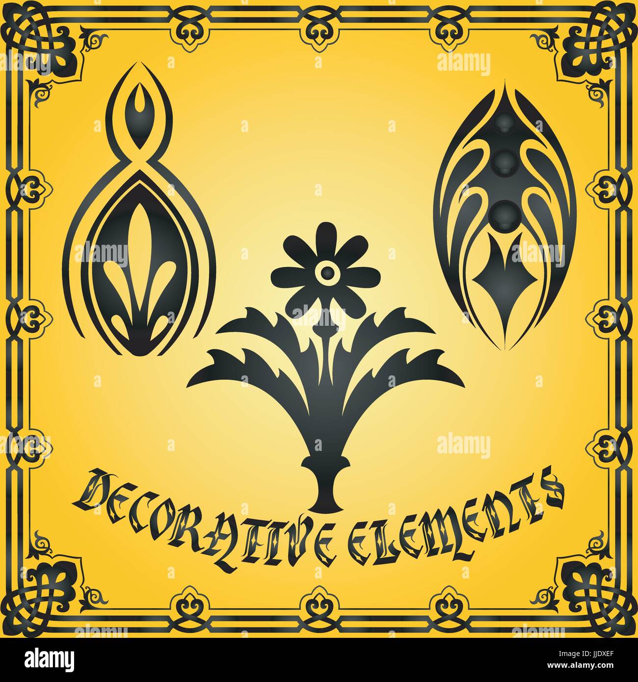 Decorative design elements and vector ornaments Stock Vector Image ...
