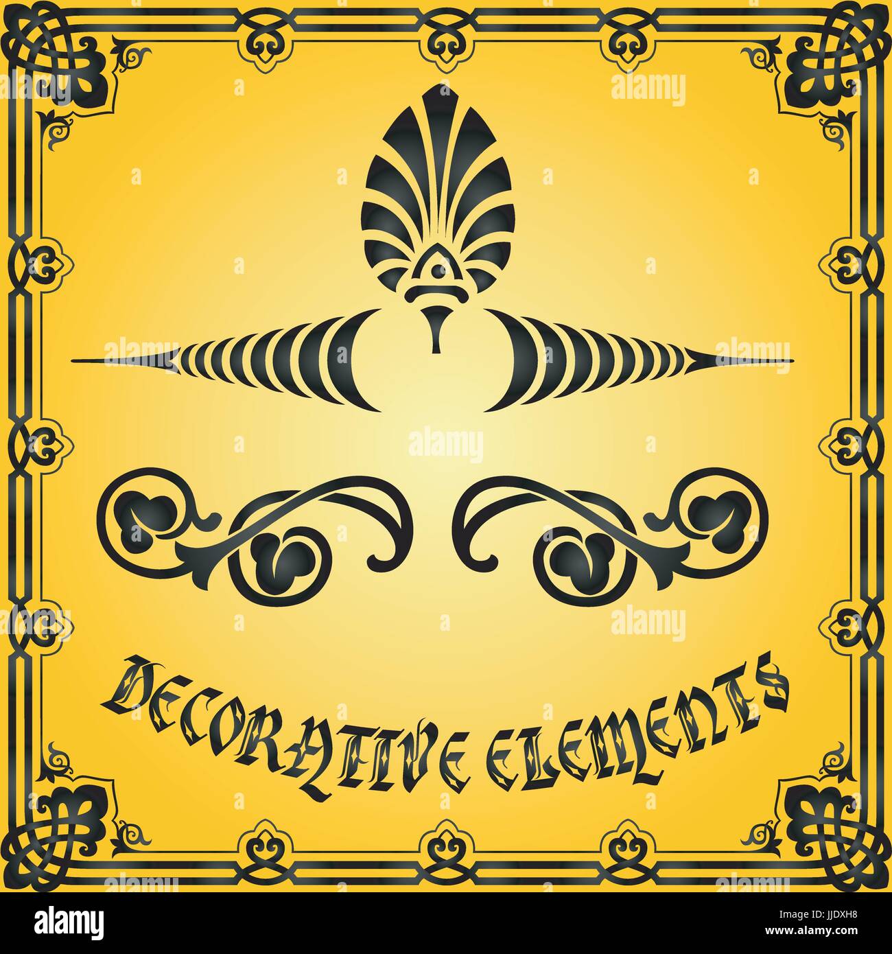 Decorative watercolor design Stock Vector Images - Alamy