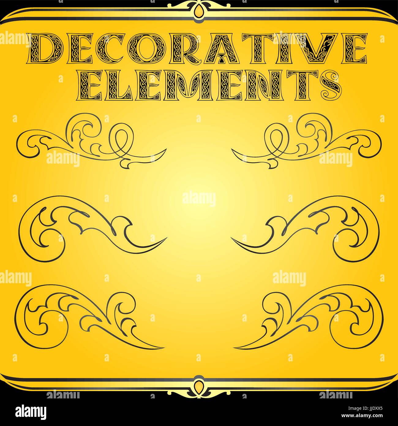 Decorative design elements and vector ornaments Stock Vector Image ...