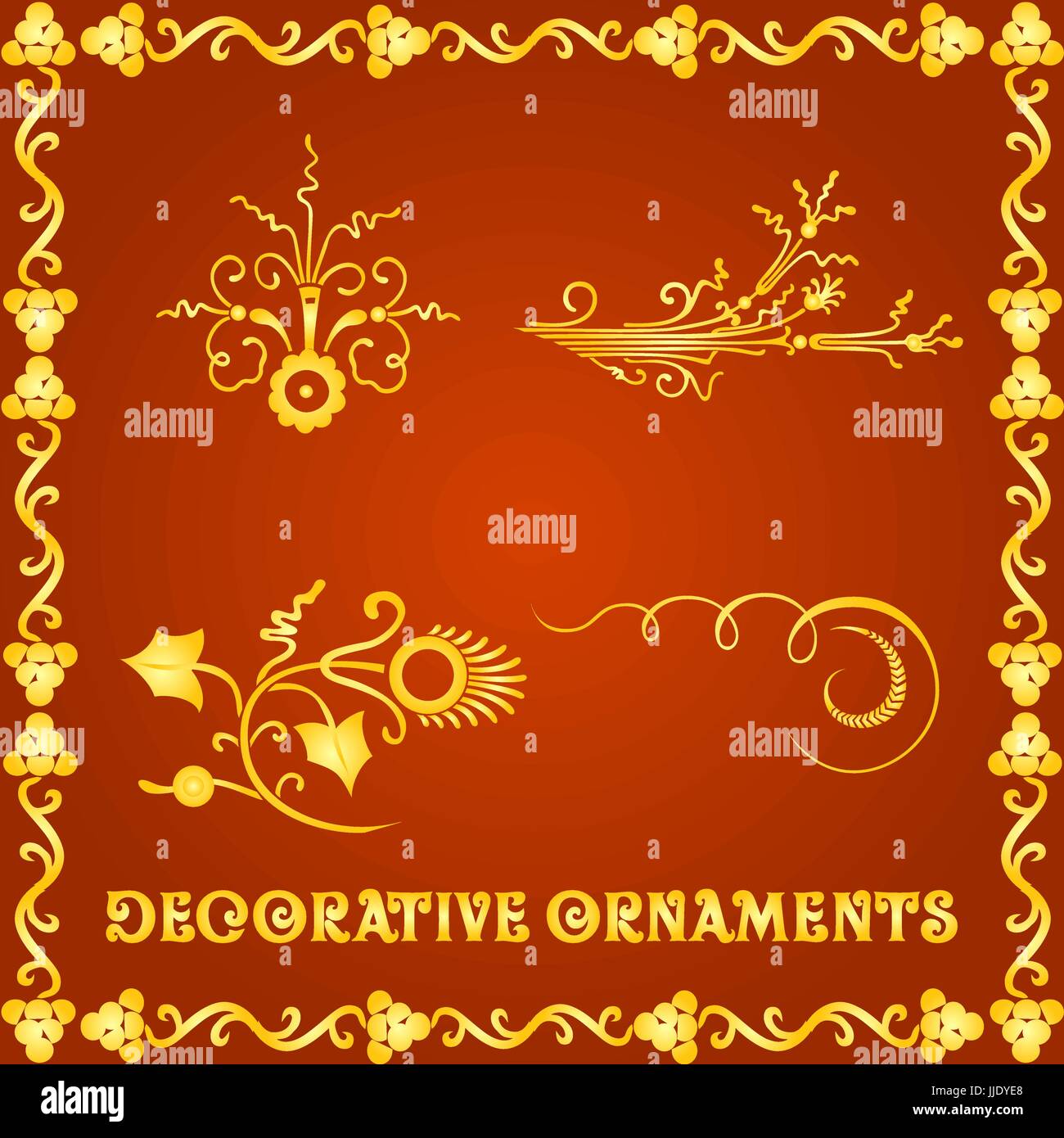 Decorative design elements and vector ornaments Stock Vector Image ...