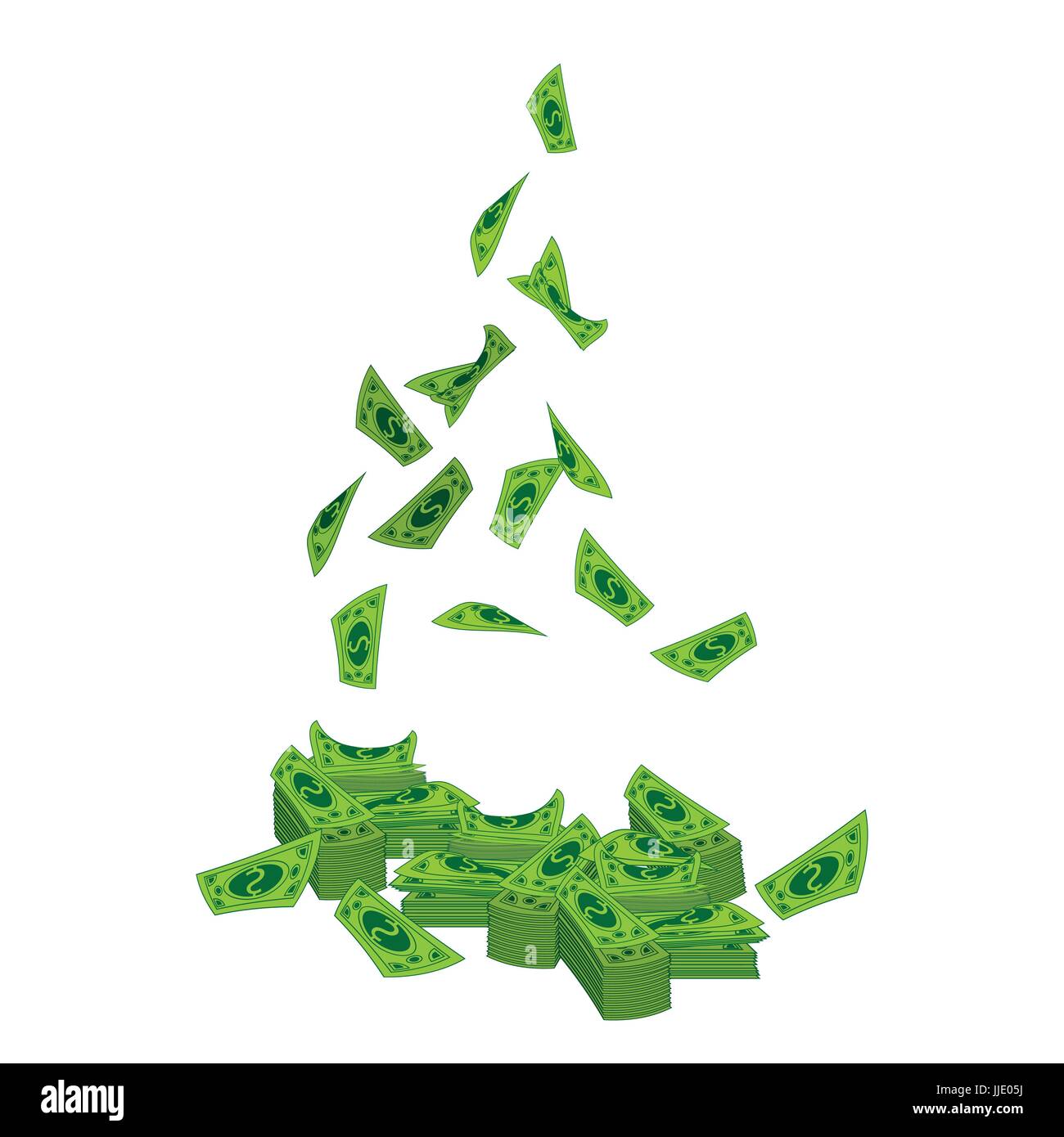 Money falling from above on Stock Vector Images - Alamy