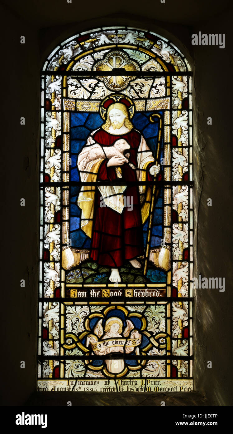 The west window, St. Edmund and St. George Church, Hethe, Oxfordshire ...