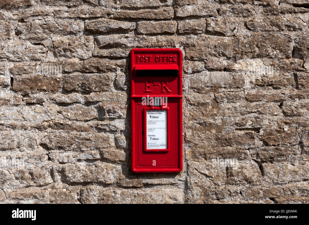 Post box in Fritwell village, Oxfordshire, England, UK Stock Photo - Alamy