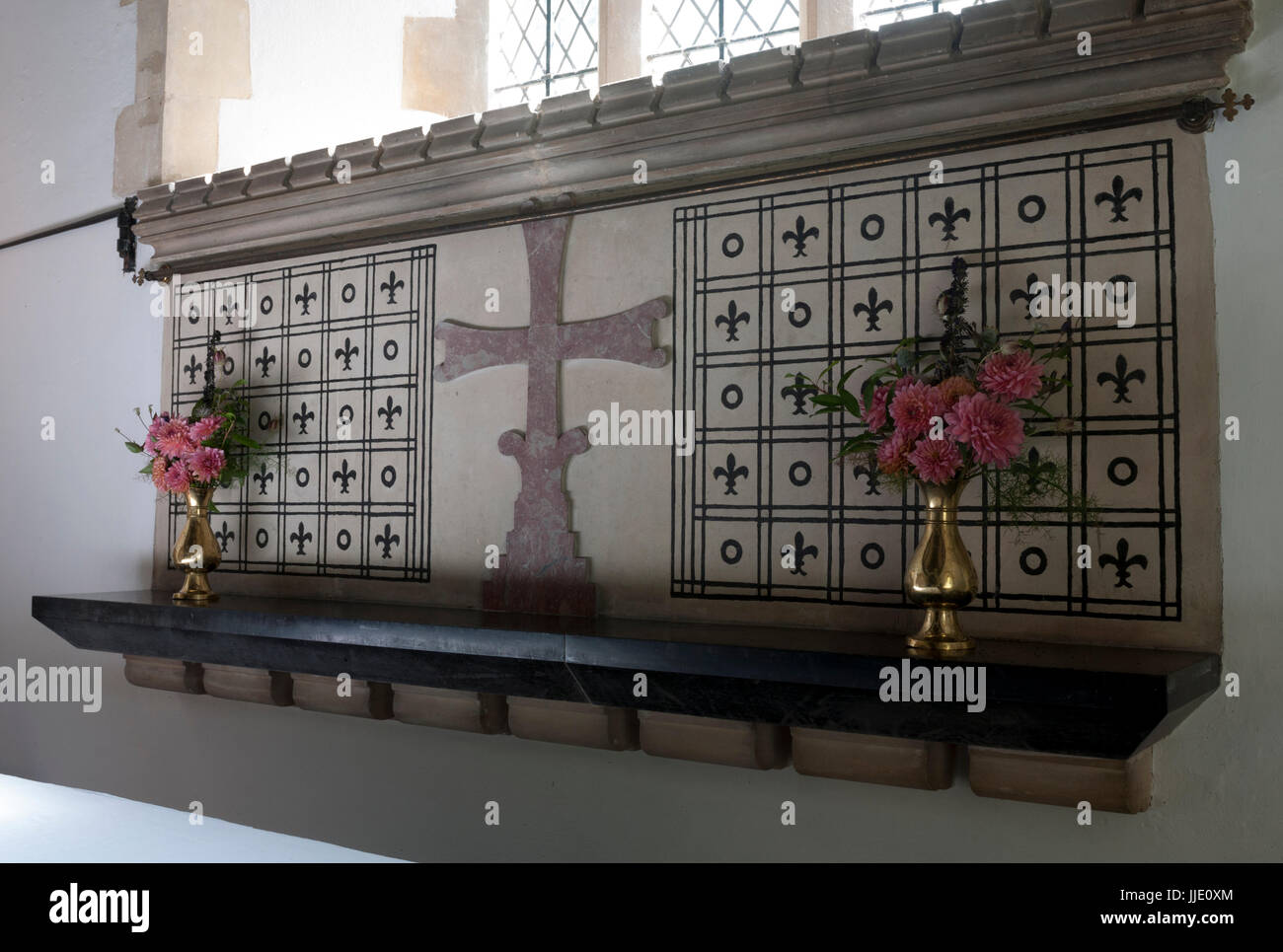 The reredos, St. Olave`s Church, Fritwell, Oxfordshire, UK Stock Photo ...