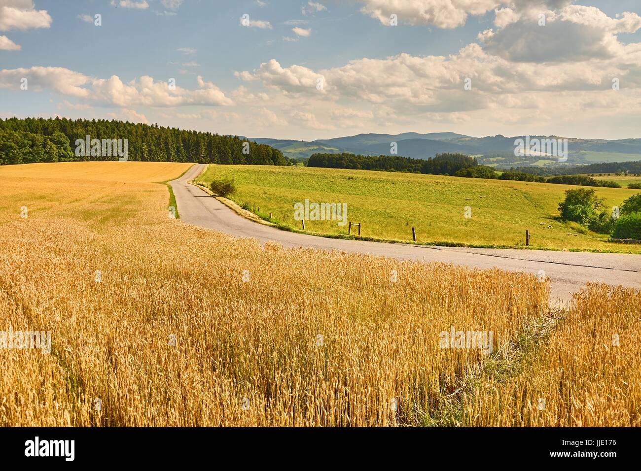 Narrow road through agricultural hi-res stock photography and images ...