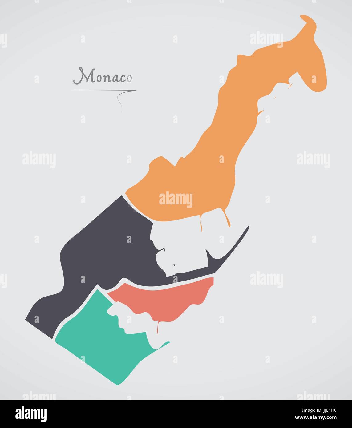 Monaco map hi-res stock photography and images - Alamy