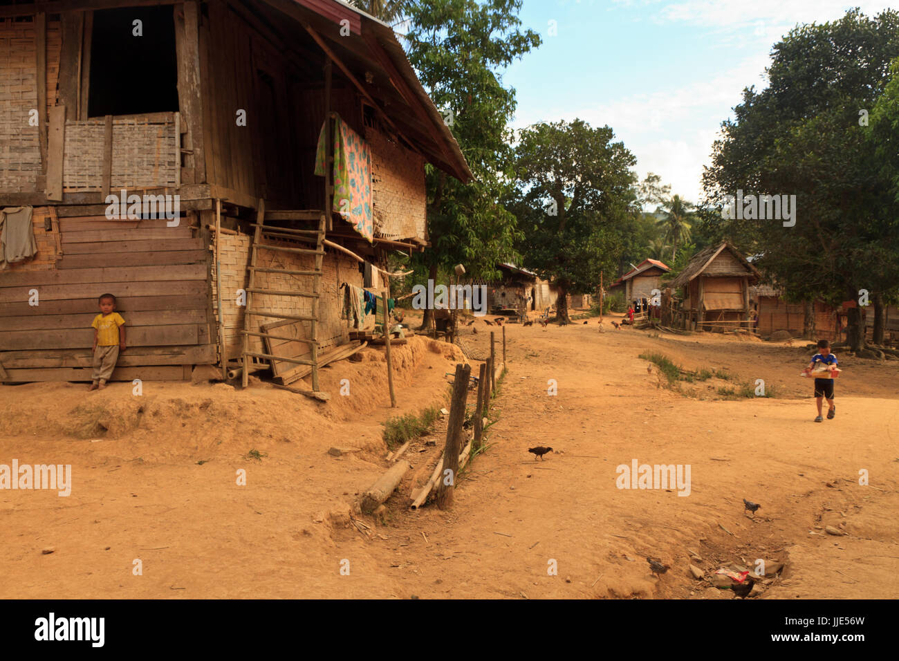 Local people in their daily life in the Small village - Northern Laos ...