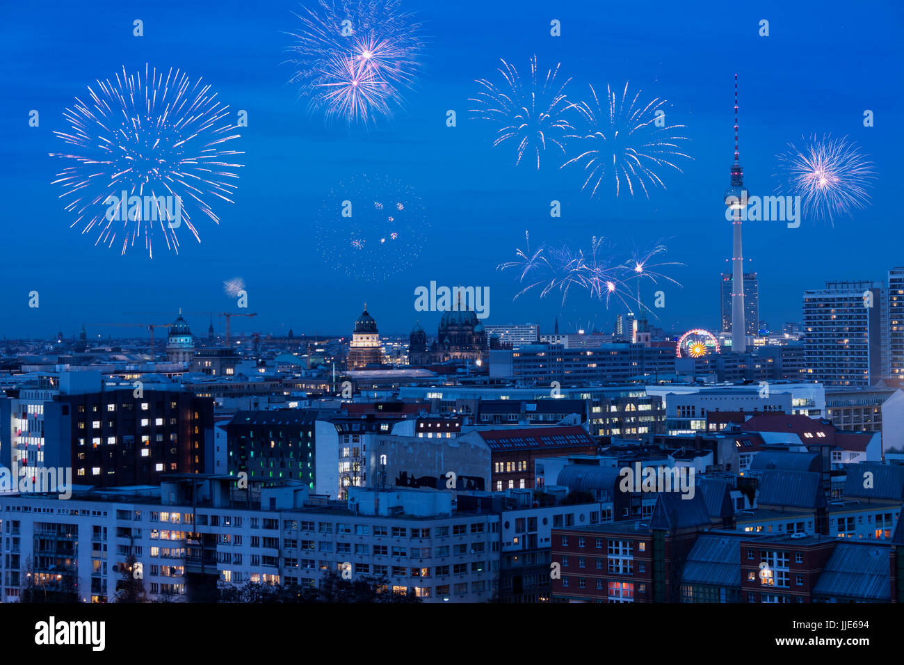 Berlin New Year's Eve Stock Photo - Alamy
