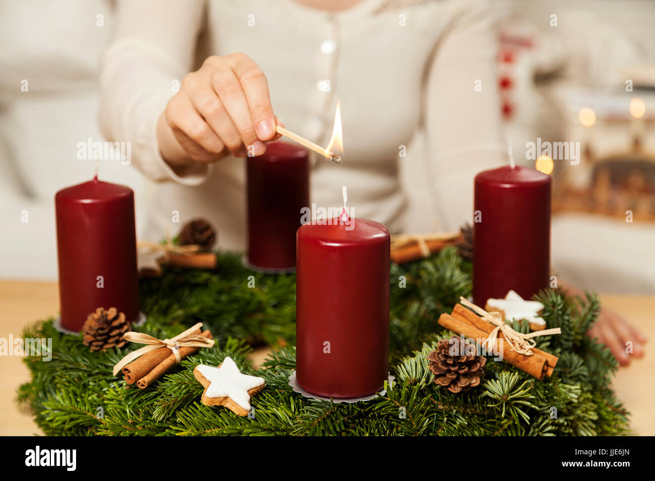 The first candle hi-res stock photography and images - Alamy
