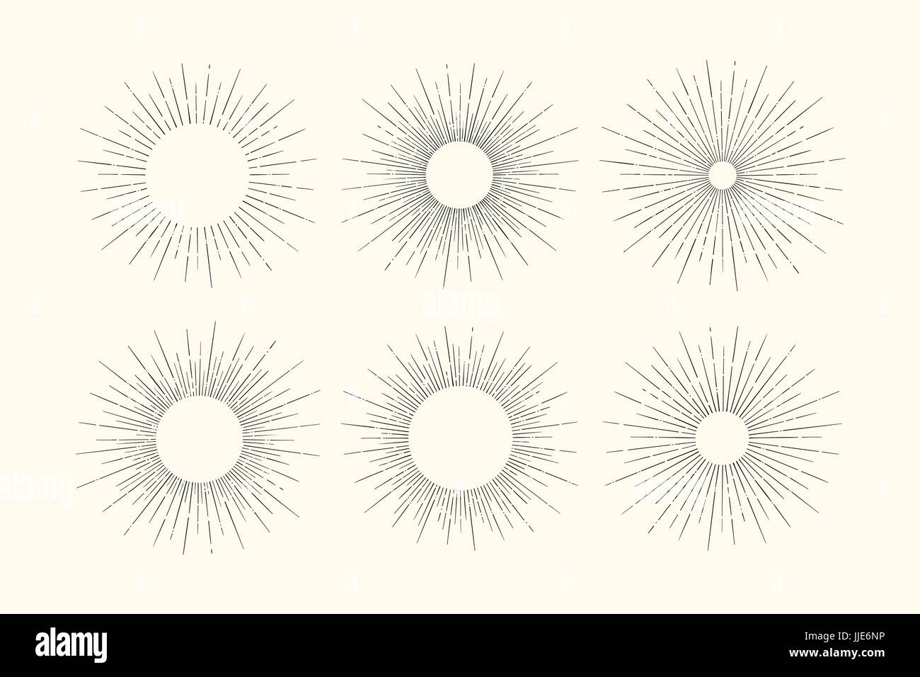 Set of light rays, sunburst Stock Vector Image & Art - Alamy