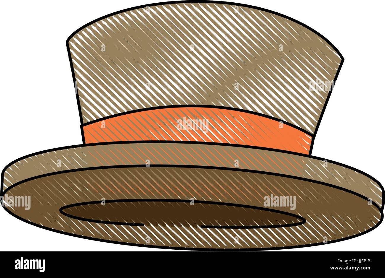 top hat elegant accessory fashion object Stock Vector Image & Art - Alamy