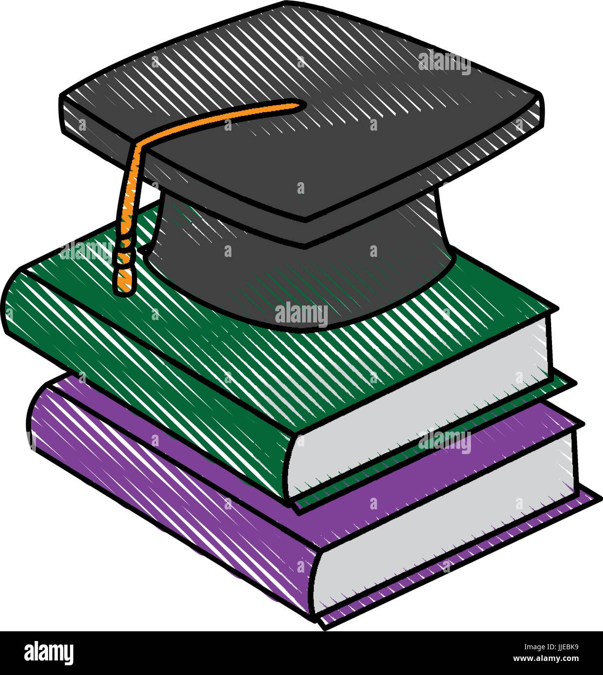 back to school book graduation cap concept Stock Vector Image & Art - Alamy
