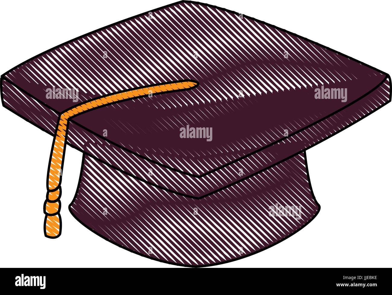graduation cap accessory education success symbol Stock Vector Image ...