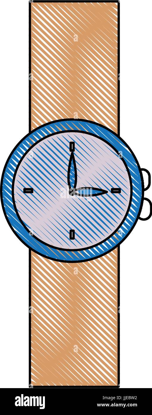 cartoon wrist watch clock hour timer Stock Vector Image & Art - Alamy