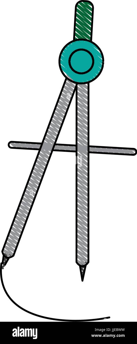 school compass equipment geometry precision Stock Vector Image & Art ...